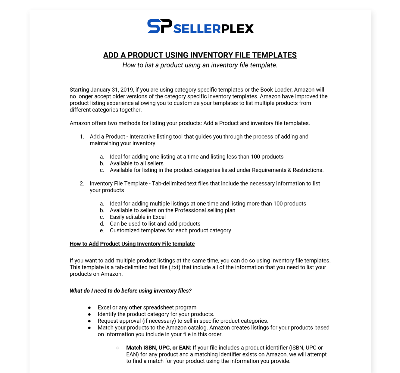 You ve Acquired A New Amazon FBA Business What Now SellerPlex